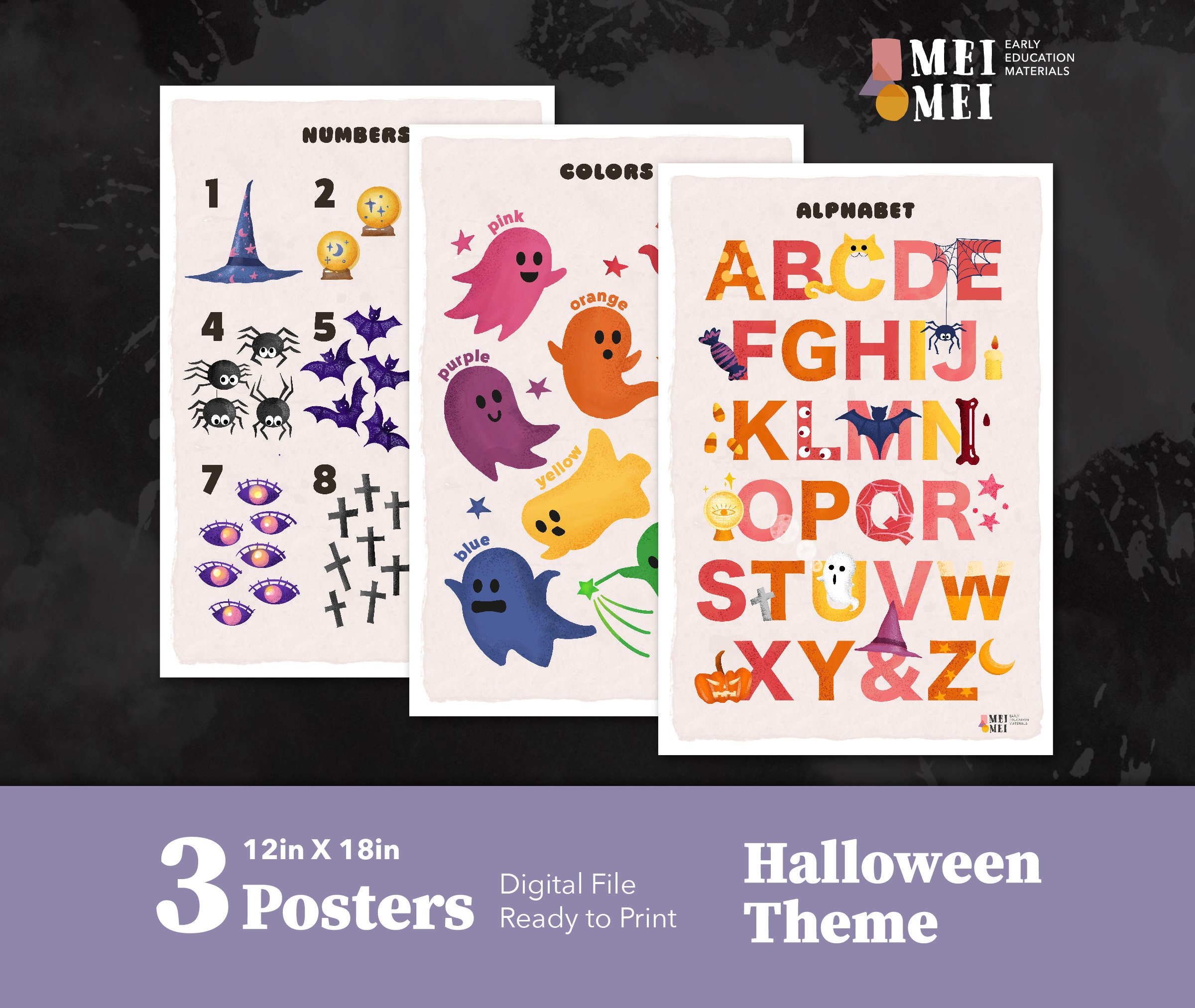 Cute Halloween Printable Halloween Prints Kids Halloween - Etsy