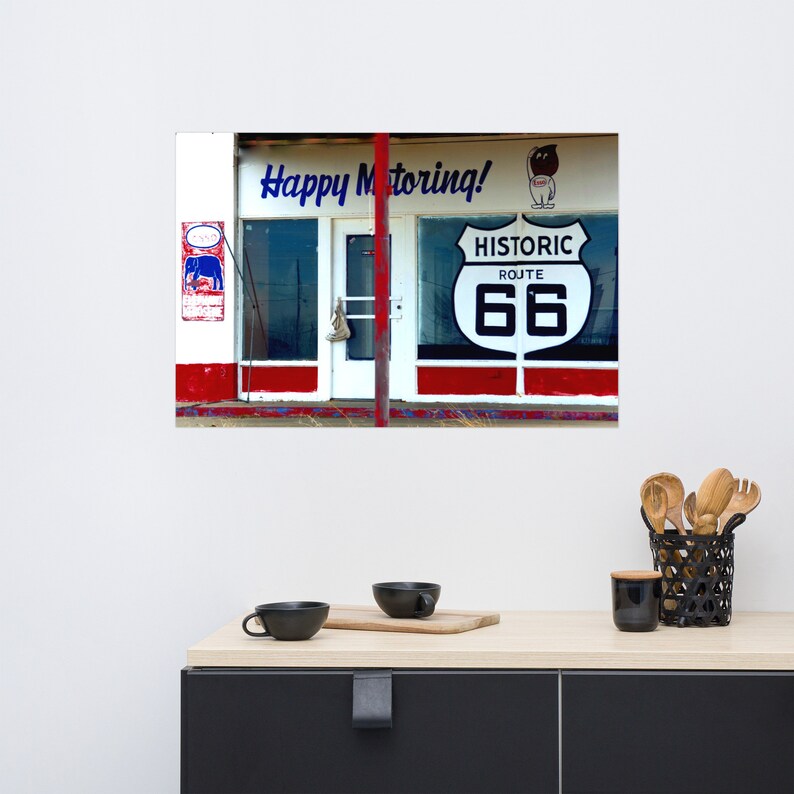 Motoring on Route 66 Wall Art, Route 66 Photographic Print, Route 66 ...