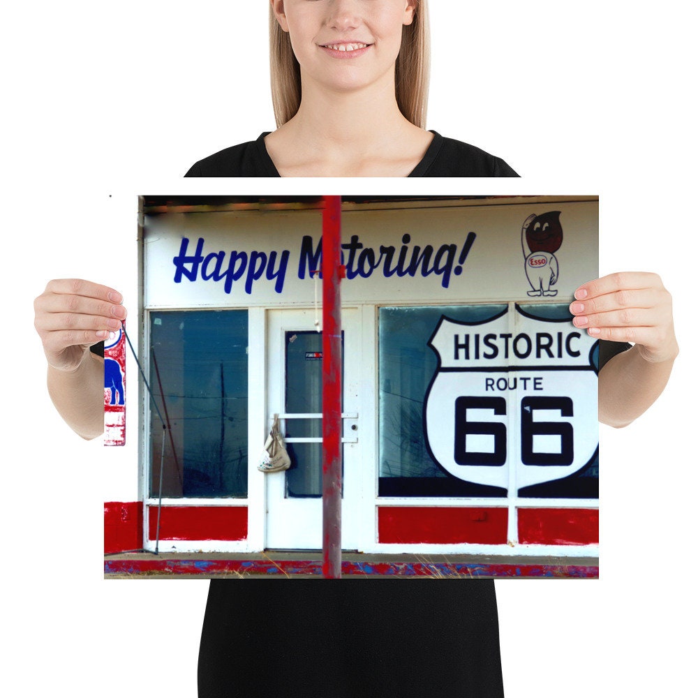 Motoring on Route 66 Wall Art, Route 66 Photographic Print, Route 66 ...