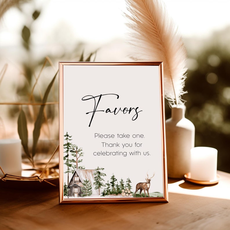 Mountains Baby Shower Favors Sign ,baby Shower Favors Sign, Baby Shower ...