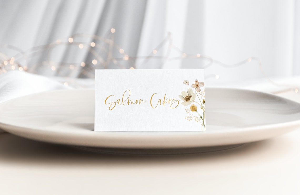 Wildflower Buffet Card 3.5 X 2, Wildflower Buffet Card, Baby Shower ...