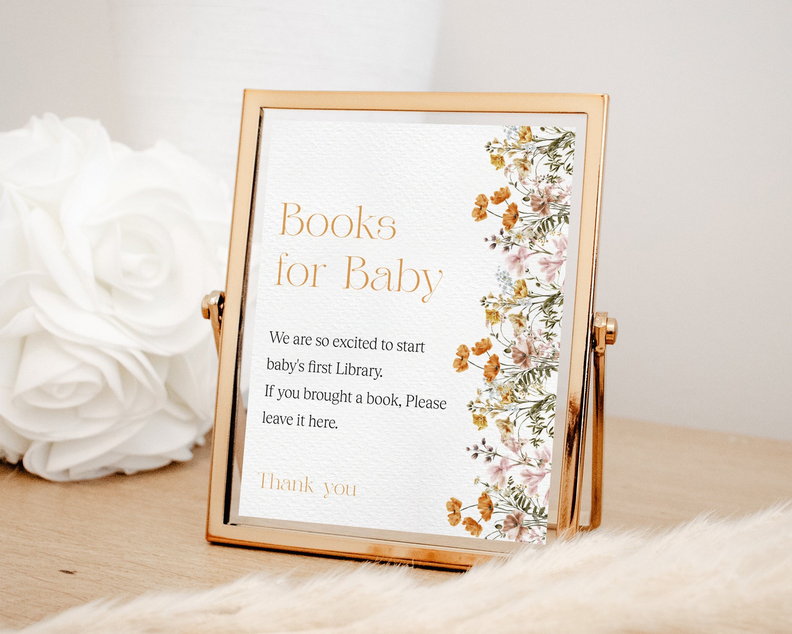 Wildflower Baby Shower Books for Baby Sign ,baby Shower Books for Baby ...