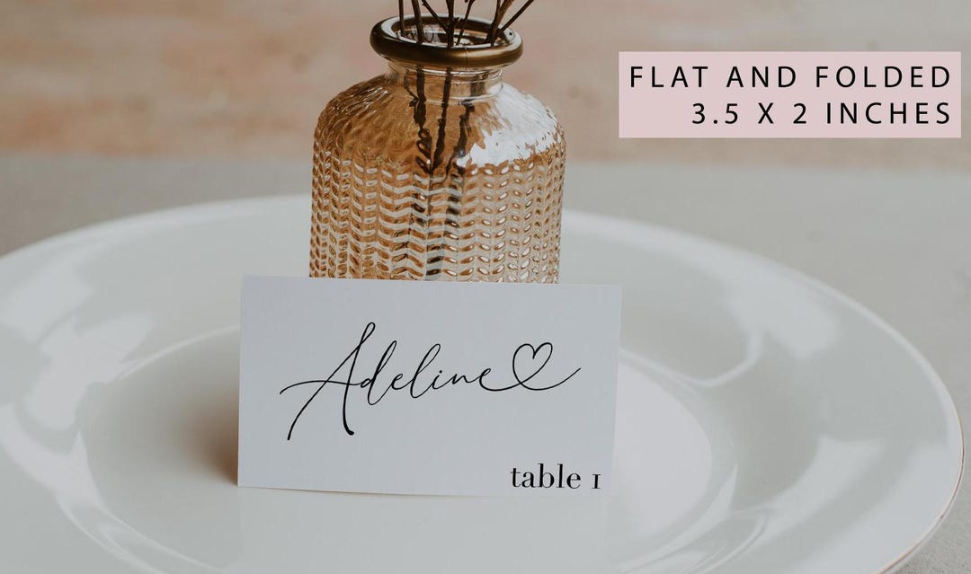 Modern Calligraphy Name Cards , Name Cards, Editable Name Cards ...