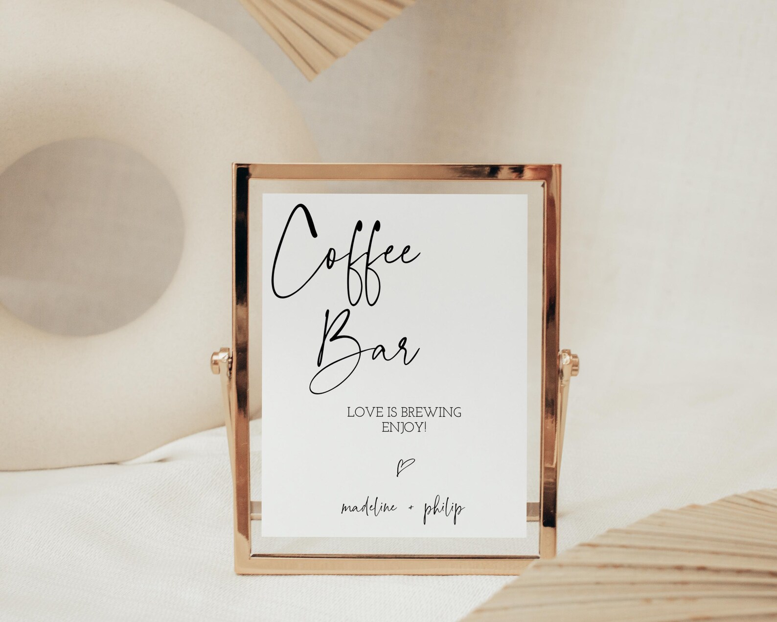 Modern Minimalist Wedding Coffee Bar Sign , Editable Modern Minimalist ...