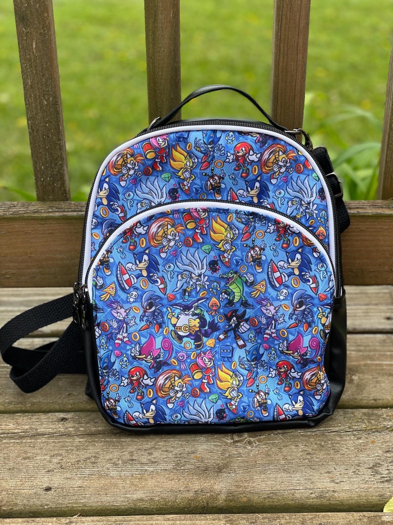 Sonic Travel Backpack: 3-way Crossbody Shoulder Bag - Etsy
