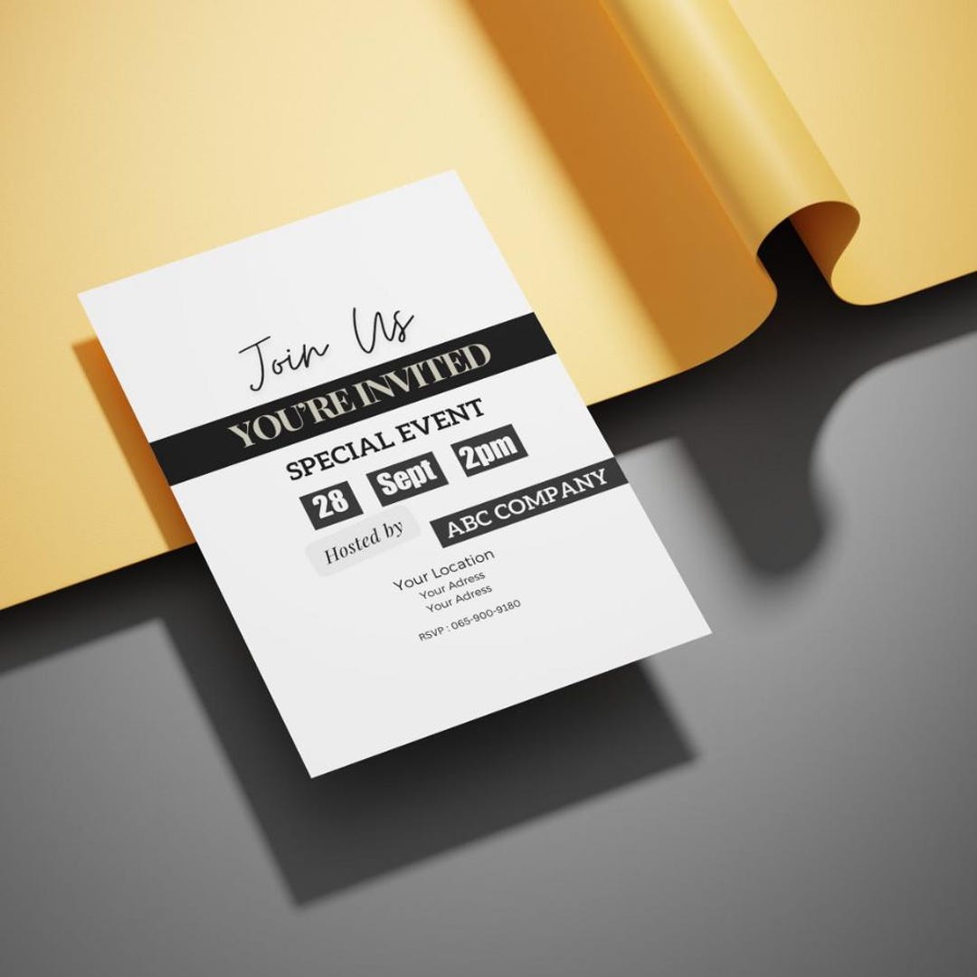 Modern Business Event Invitation Template, Editable Canva Design ...