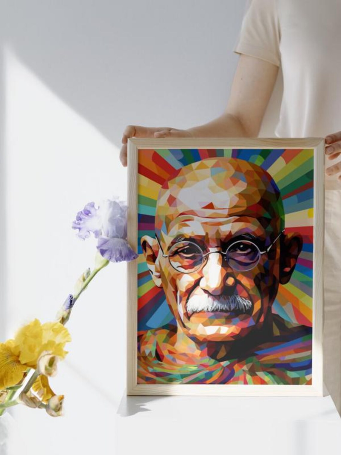 Mahatma Gandhi Abstract Digital Print Art | 5000 X 5000 Px PNG ...