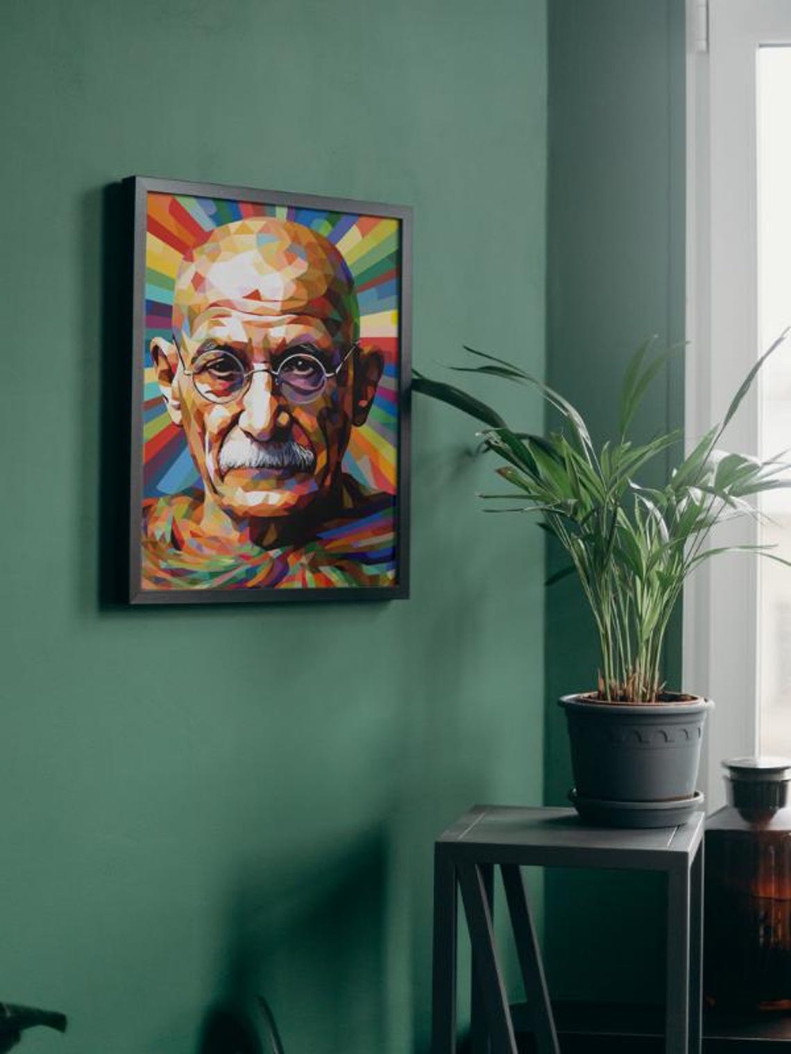 Mahatma Gandhi Abstract Digital Print Art | 5000 X 5000 Px PNG ...