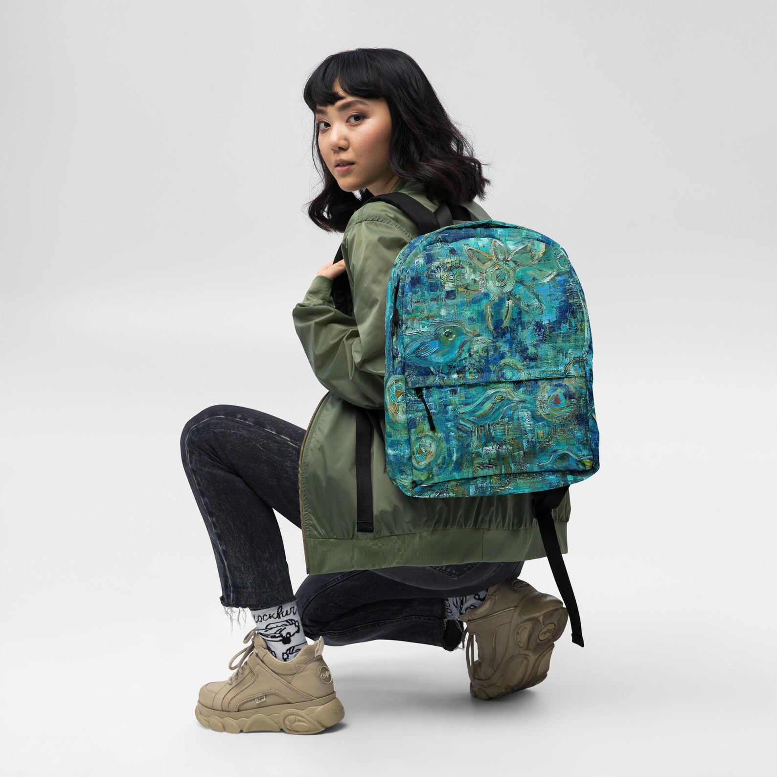 Boho Backpack With Original Art by Althia Prinsloo - Etsy