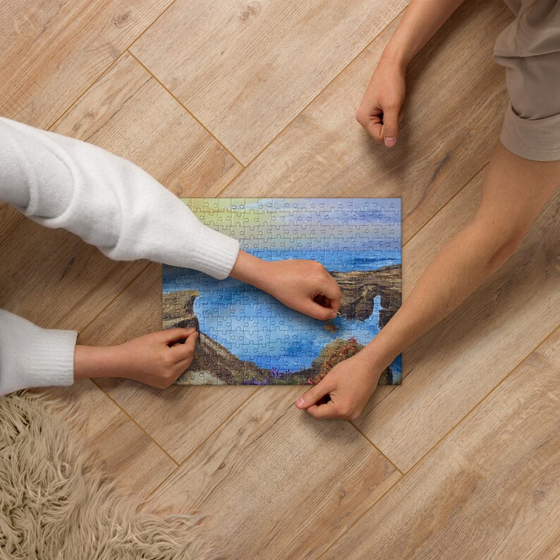 Sunset Cliffs San Diego Jigsaw Puzzle With Original Art by - Etsy