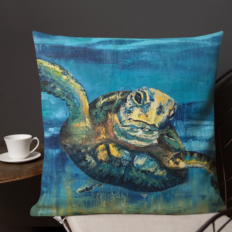Sea Turtle Pillow - Etsy