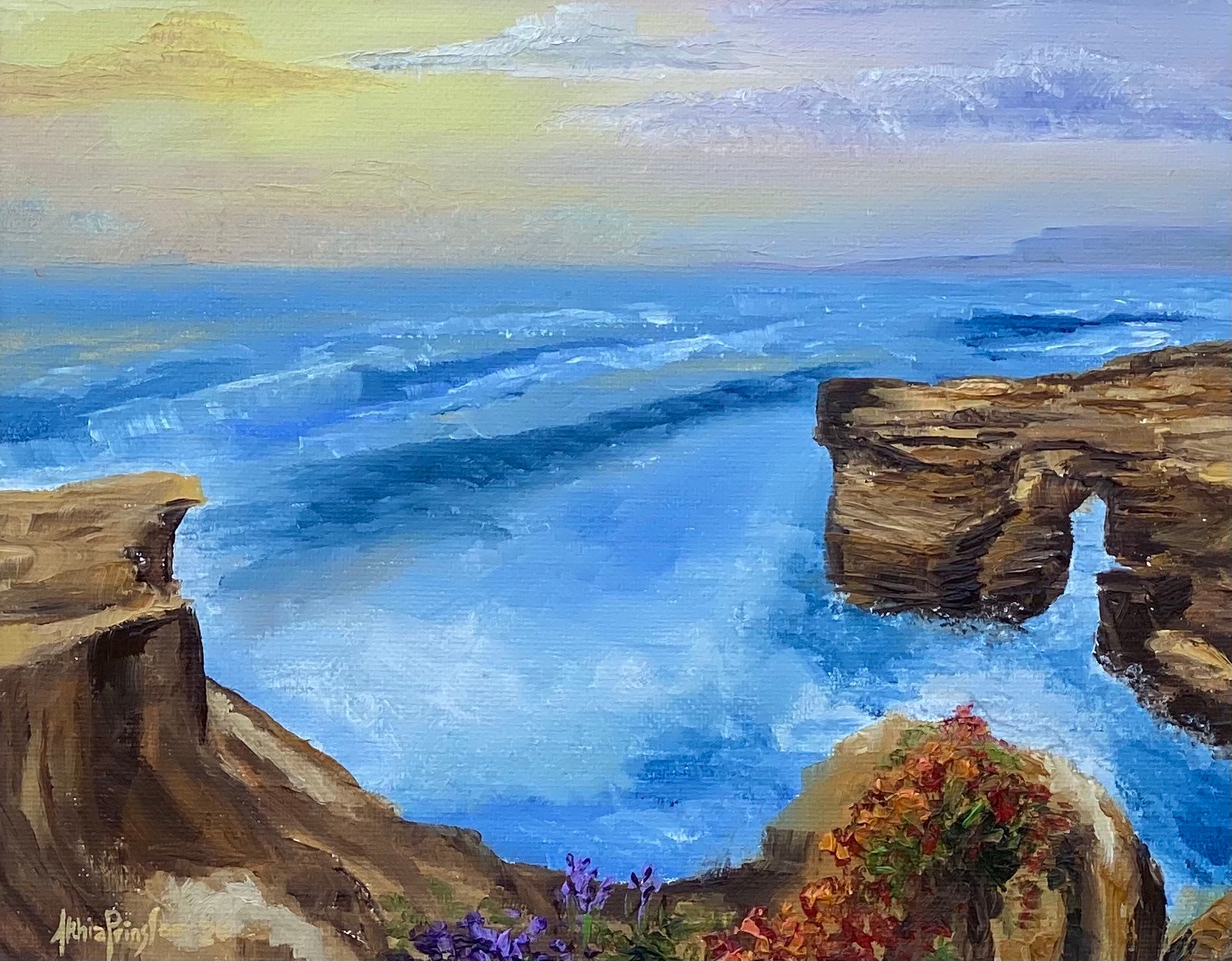 Sunset Cliffs San Diego Jigsaw Puzzle With Original Art by Althia ...