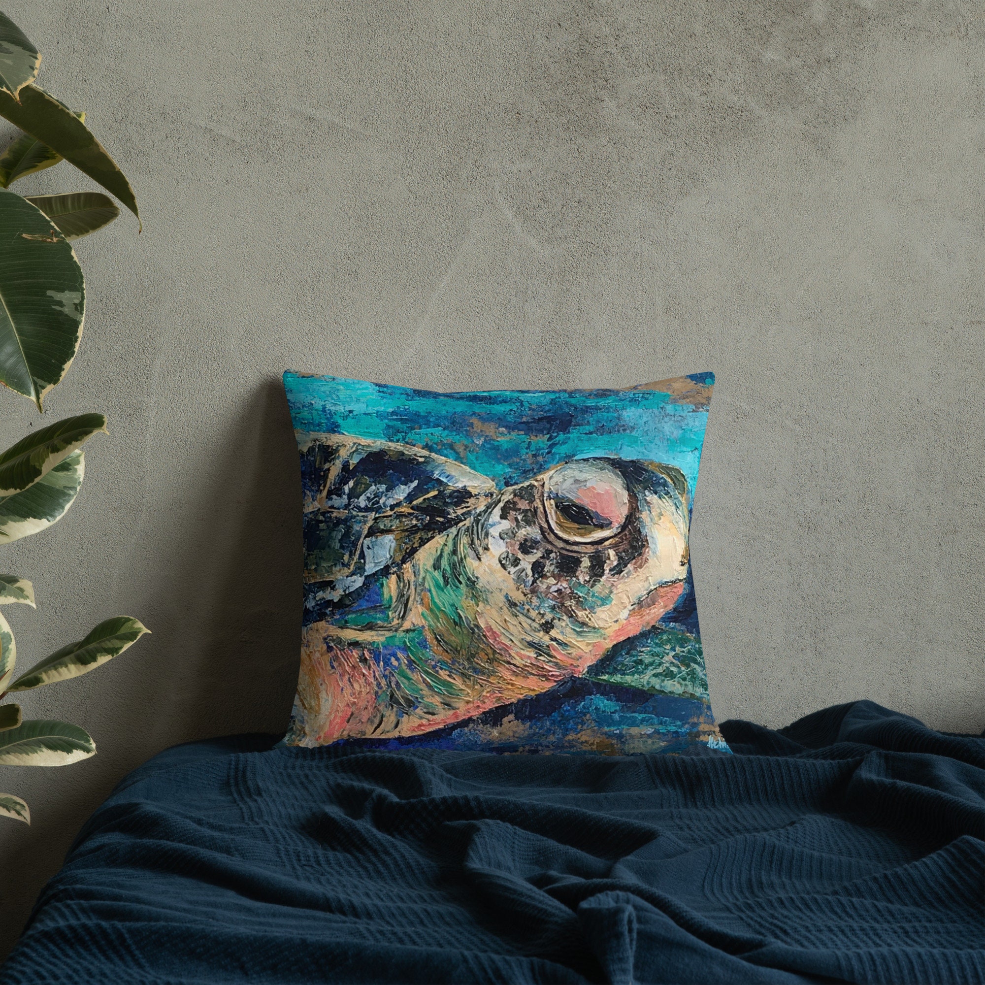 Accent Sea Turtle Pillows, Premium Pillow With Original Fine Art From ...