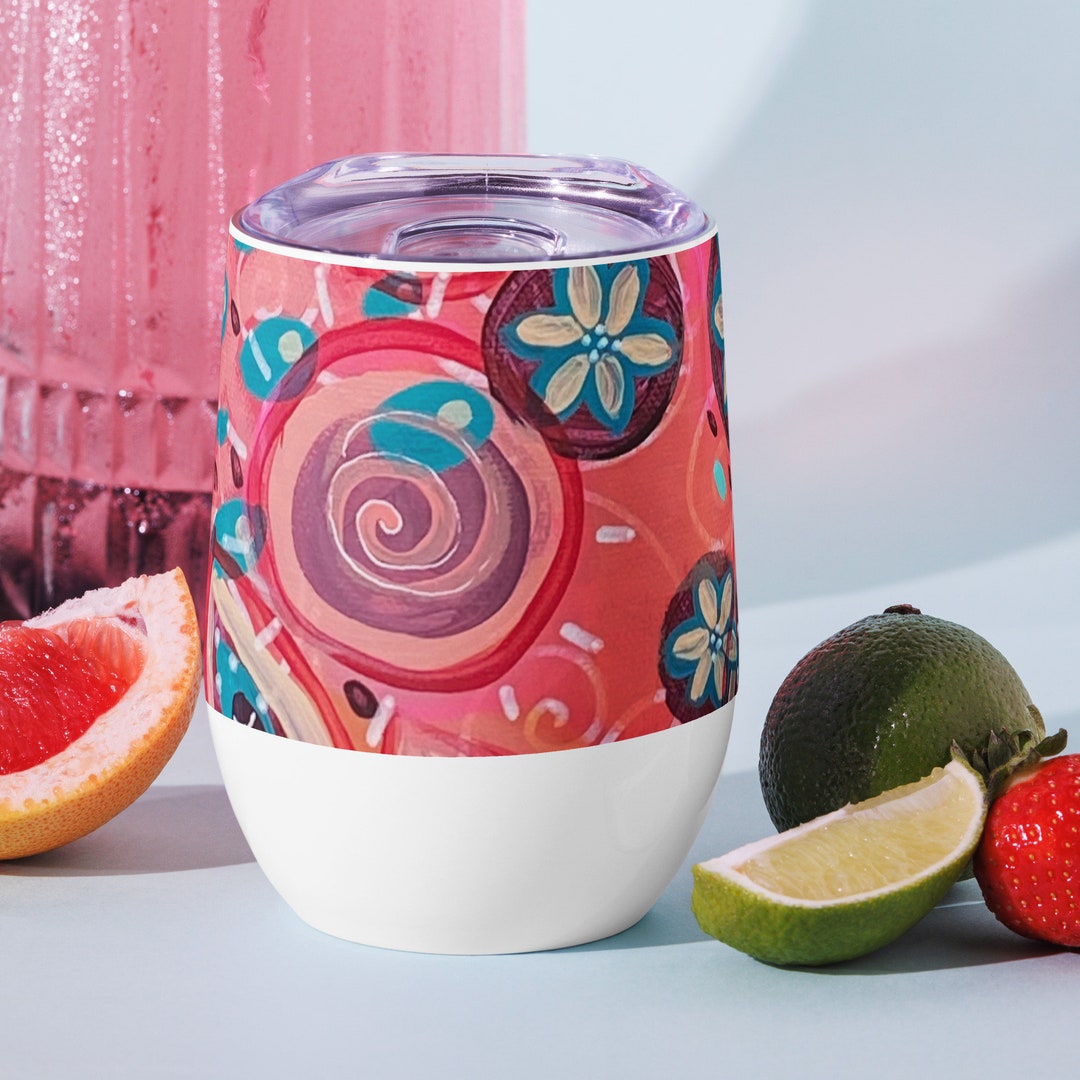 Wine Tumbler With Original Art by Althia Prinsloo - Etsy