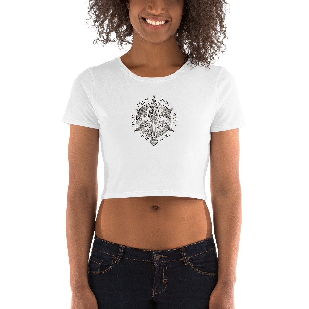 VIKING CROP TOP, Viking Lettering Jesus Crop Top, Inspiring Music Lover ...