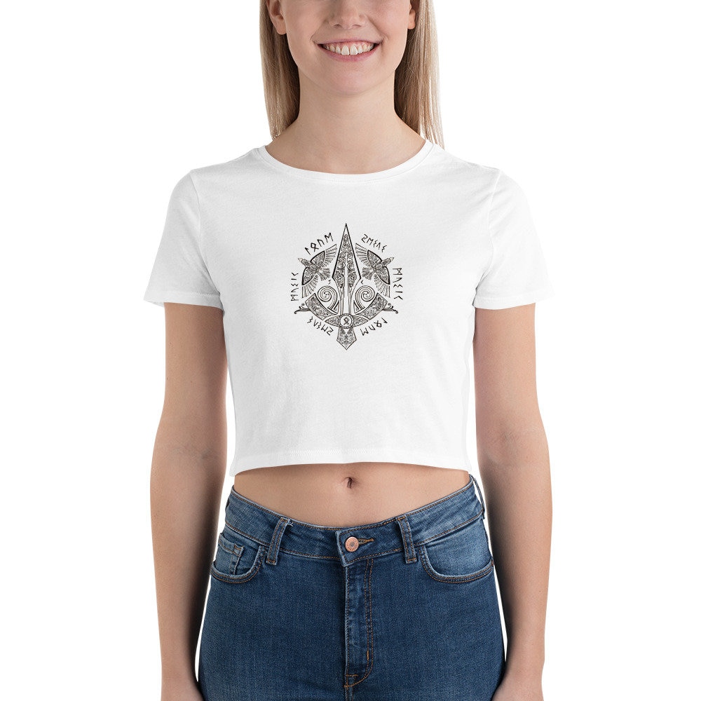 VIKING CROP TOP, Viking Lettering Jesus Crop Top, Inspiring Music Lover ...