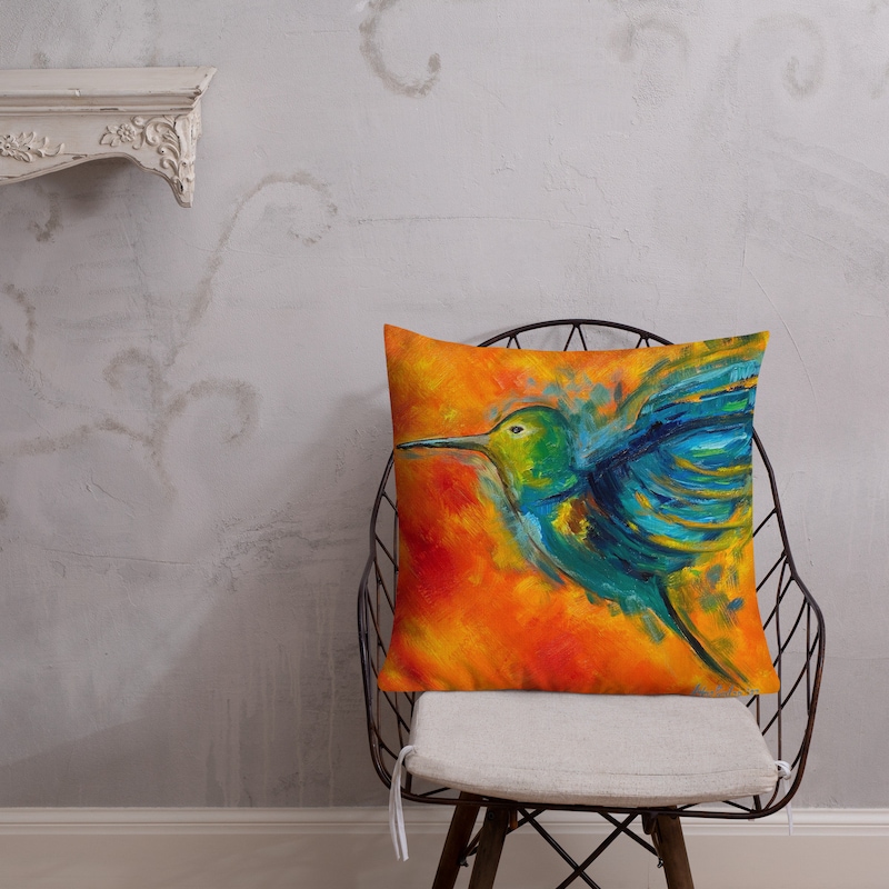 Hummingbird Pillow - Etsy