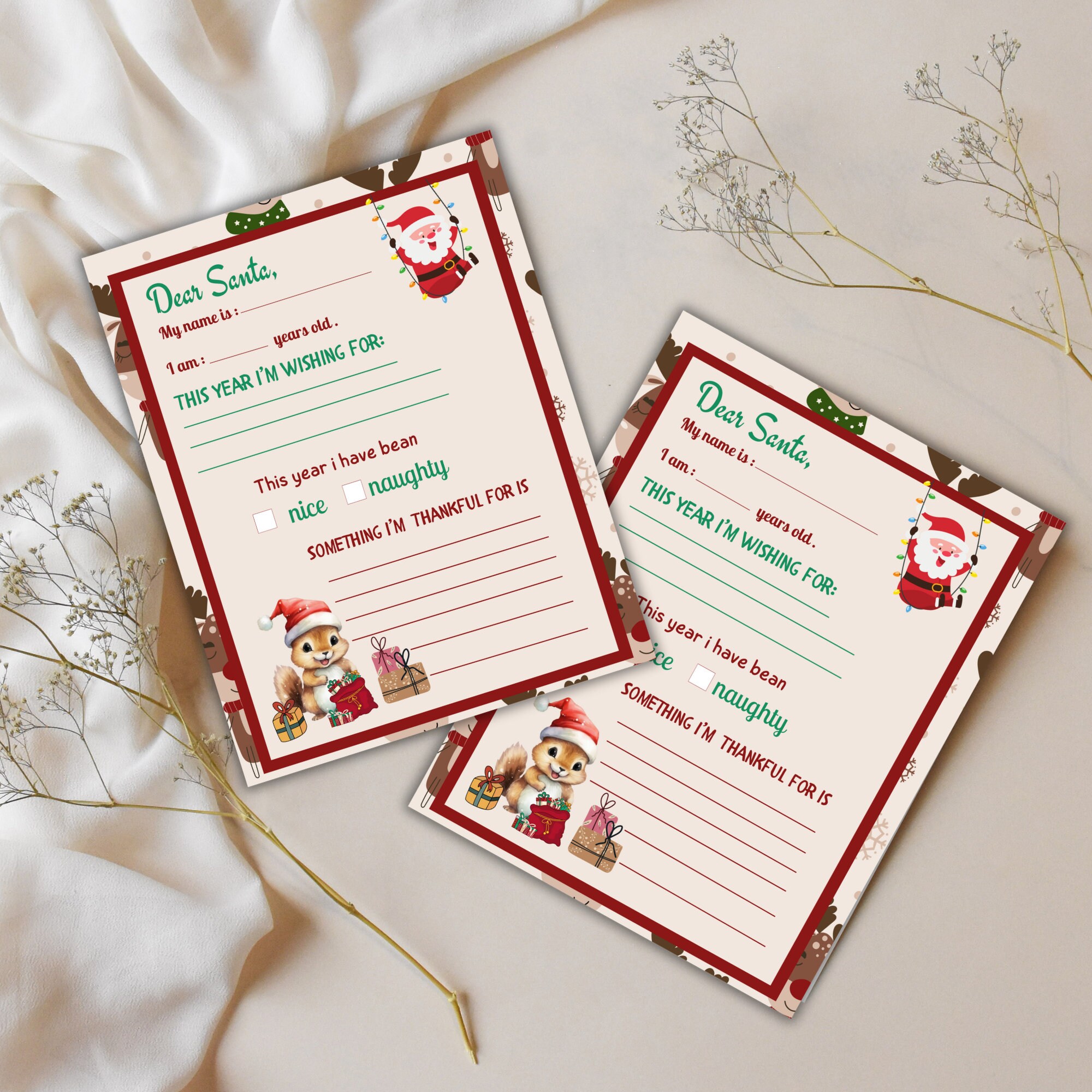 Letter Template Printable for Santa Claus printable Santa Letter ...