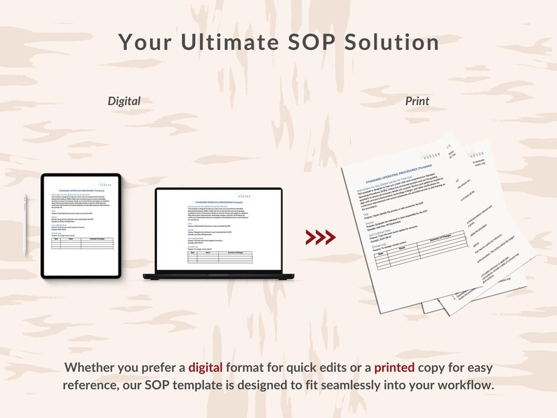 Standard Operating Procedures Guidebook Digital SOP Template for Small ...