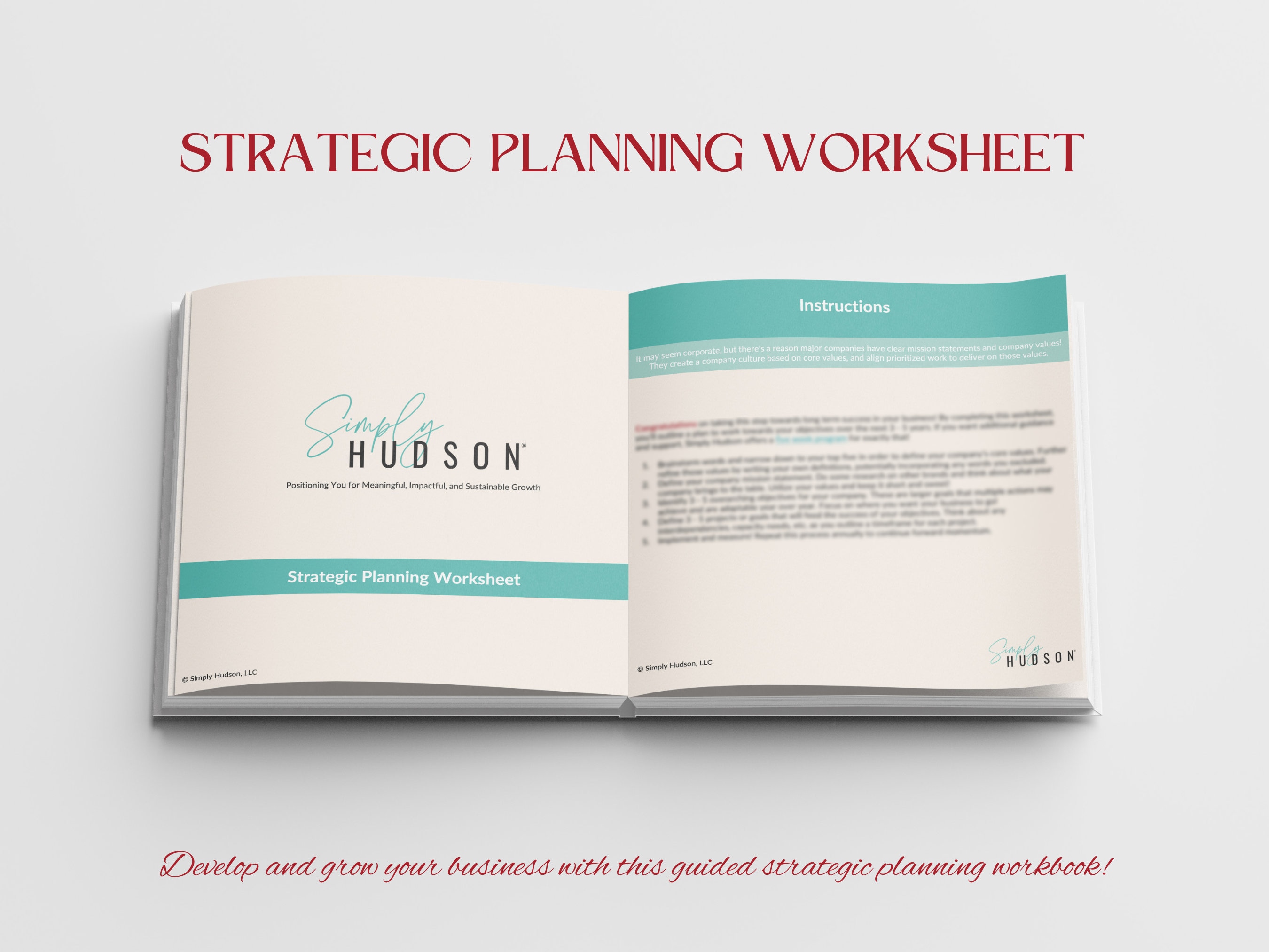 Strategic Planning Worksheet | 5-year Business Strategy Template ...