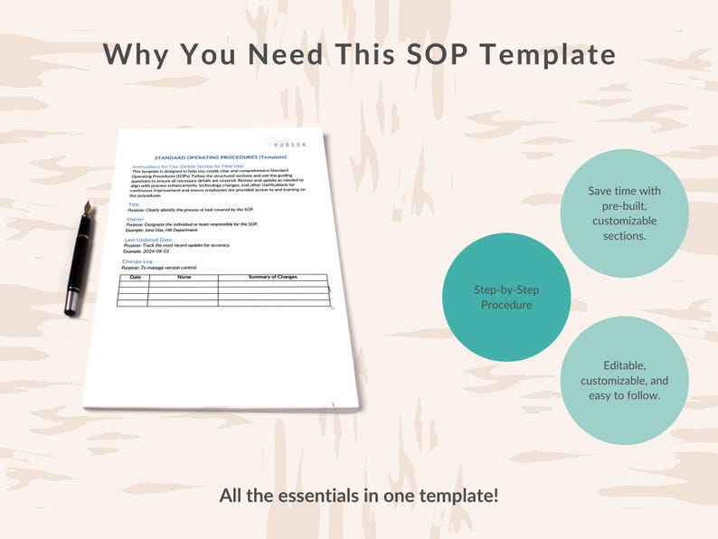 Standard Operating Procedures Guidebook Digital SOP Template for Small ...