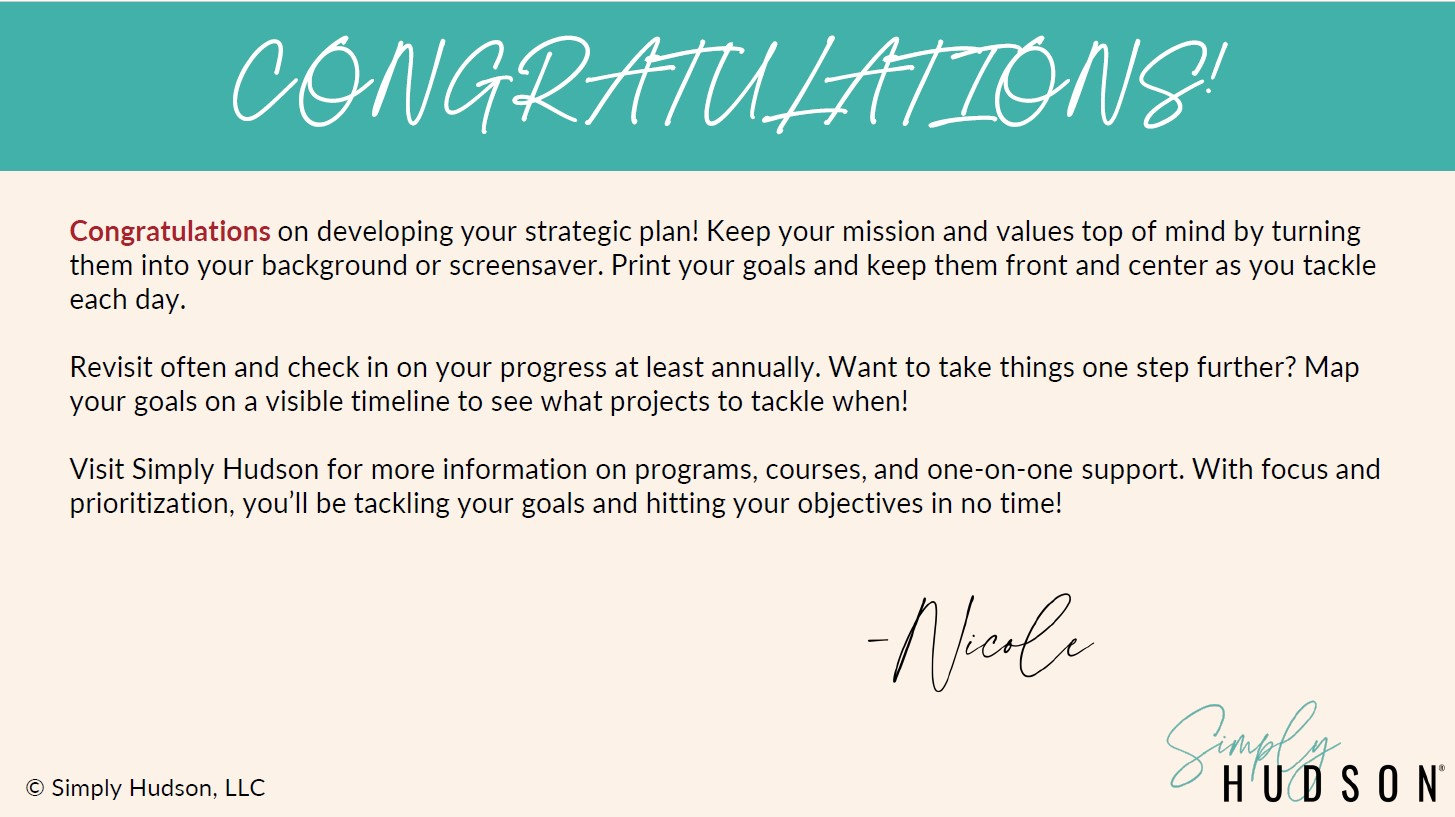 Strategic Planning Worksheet | 5-year Business Strategy Template ...