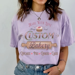 Custom Bakery T-shirt Bakers Business Food Lover Pastry Chef Shirt ...