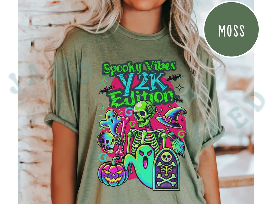 Y2K Halloween Gift T-shirt Fun Vibrant Colorful Nostalgic Retro Top ...
