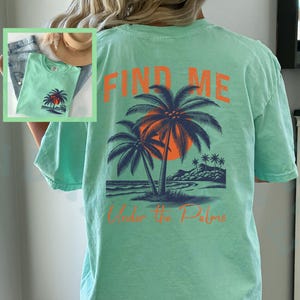 Beach Summer Tropical T-shirt Comfort Colors Back Design Beachwear ...