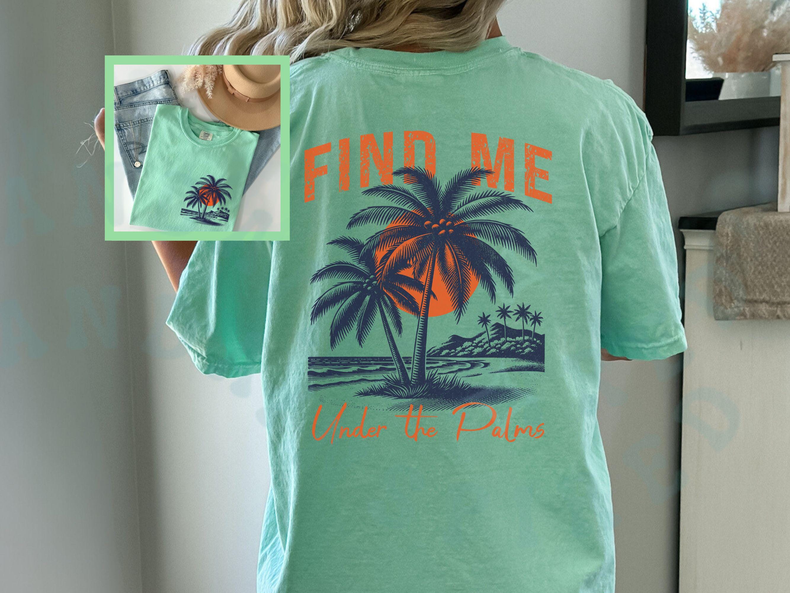 Beach Summer Tropical T-shirt Comfort Colors Back Design Beachwear ...