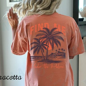 Beach Summer Tropical T-shirt Comfort Colors Back Design Beachwear ...