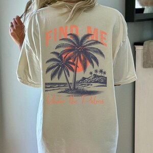 Beach Summer Tropical T-shirt Comfort Colors Back Design Beachwear ...