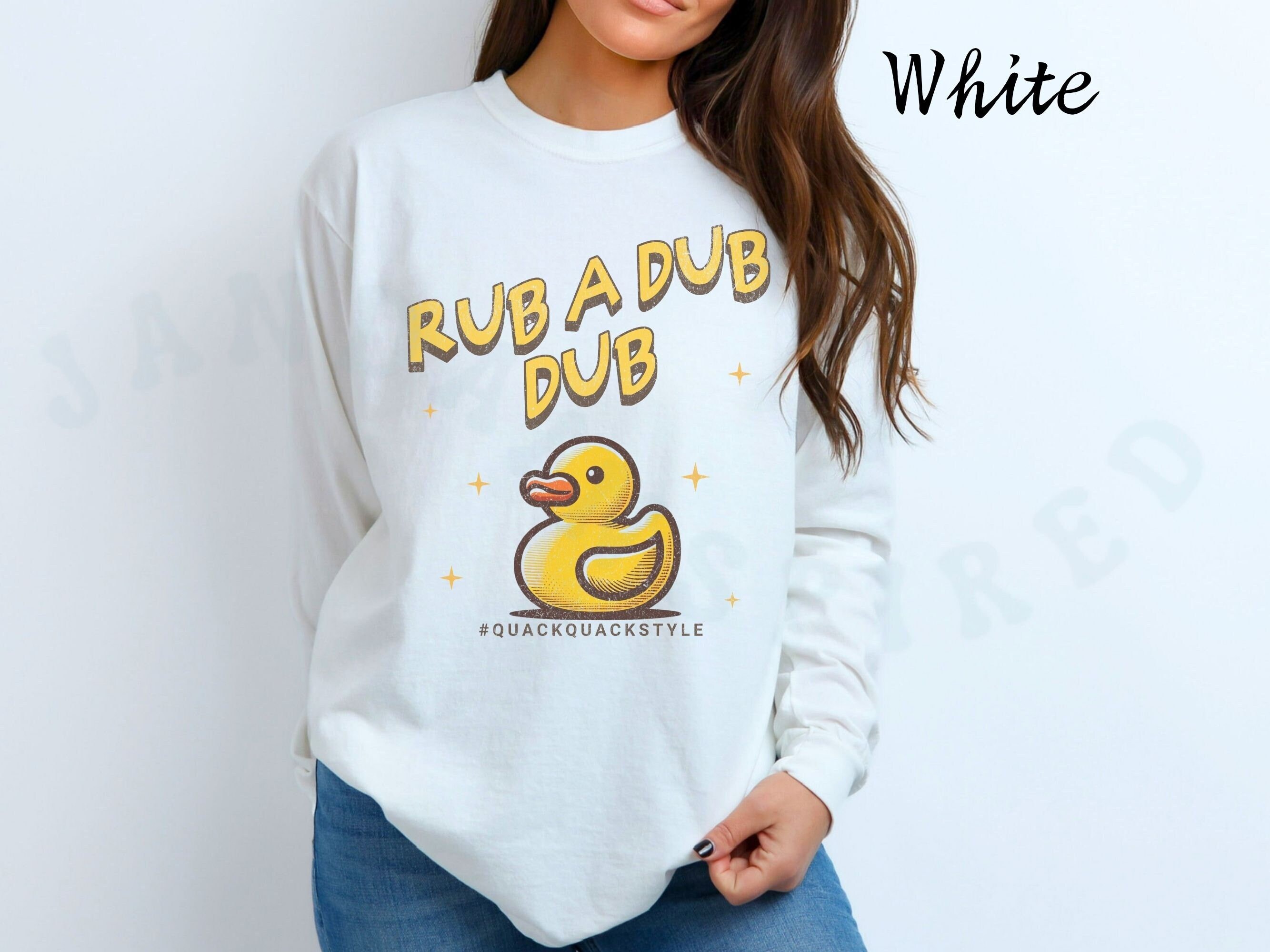 Retro Rubber Duck Vintage Lover Gift Comfort Colors Long Sleeve Top ...