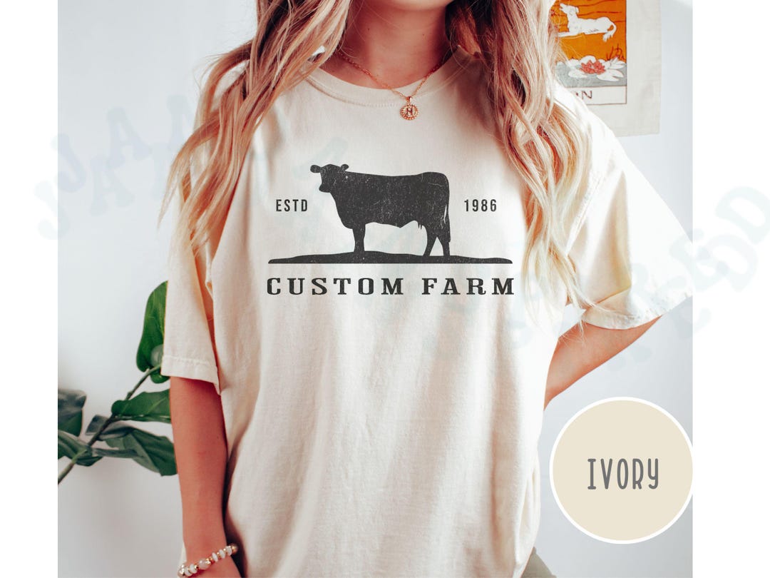 Vintage Custom Farming T-shirt Homestead Personalized Name and Date Top ...