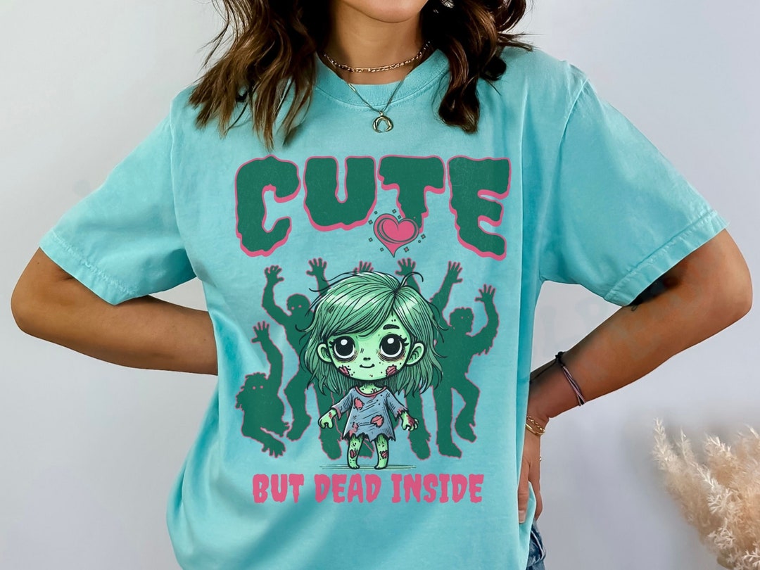 Zombie Gift Horror Tshirt Cute Comfort Colors Cartoon Spooky Halloween ...