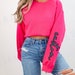 Custom Cursive Sleeve Text Word Sweatshirt Personal Statement ...