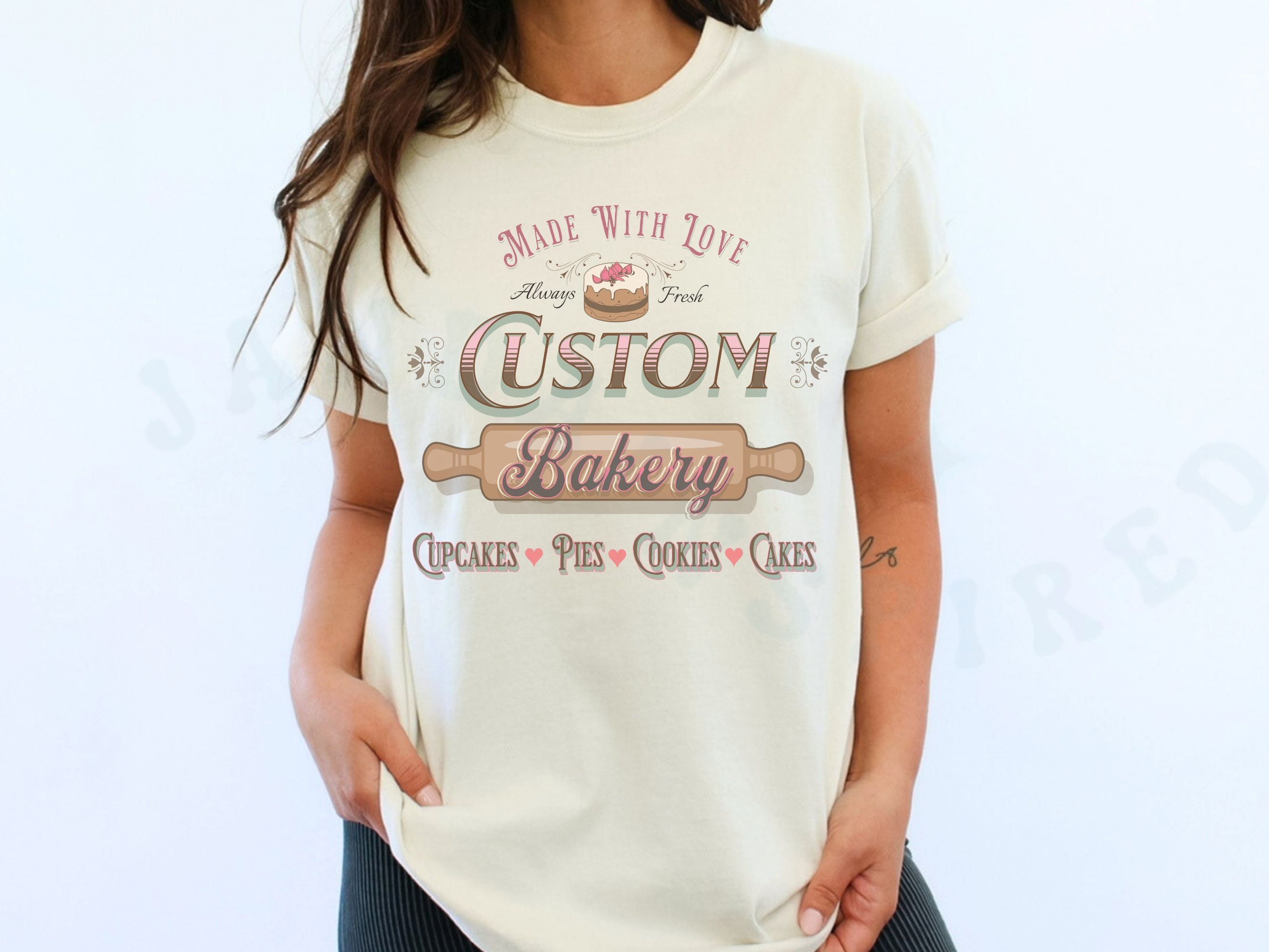 Custom Bakery T-shirt Bakers Business Food Lover Pastry Chef Shirt ...