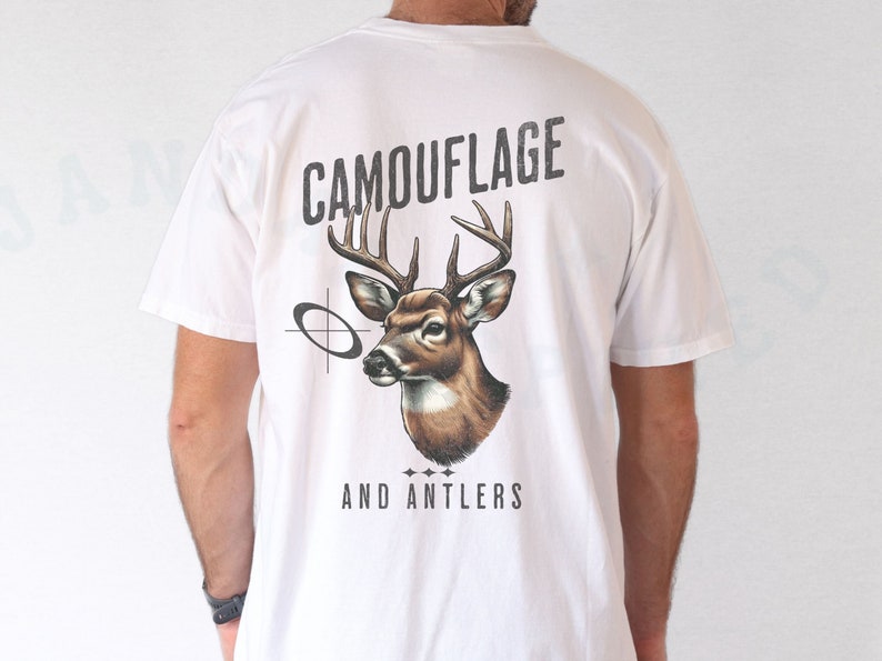 Camouflage Deer Hunting T-shirt Men's Comfort Color Buck Shirt Rugged ...