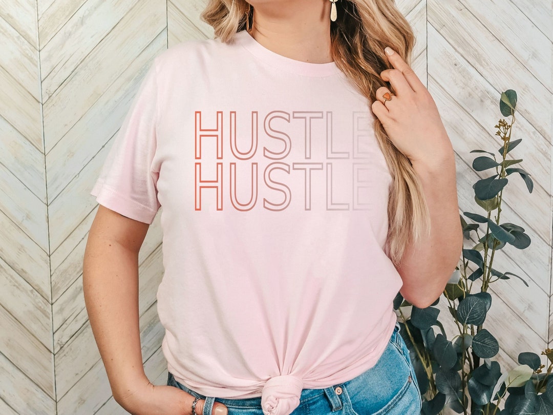 Hustle Fading Letter Camiseta unisex Mantente motivado Sigue empujando ...
