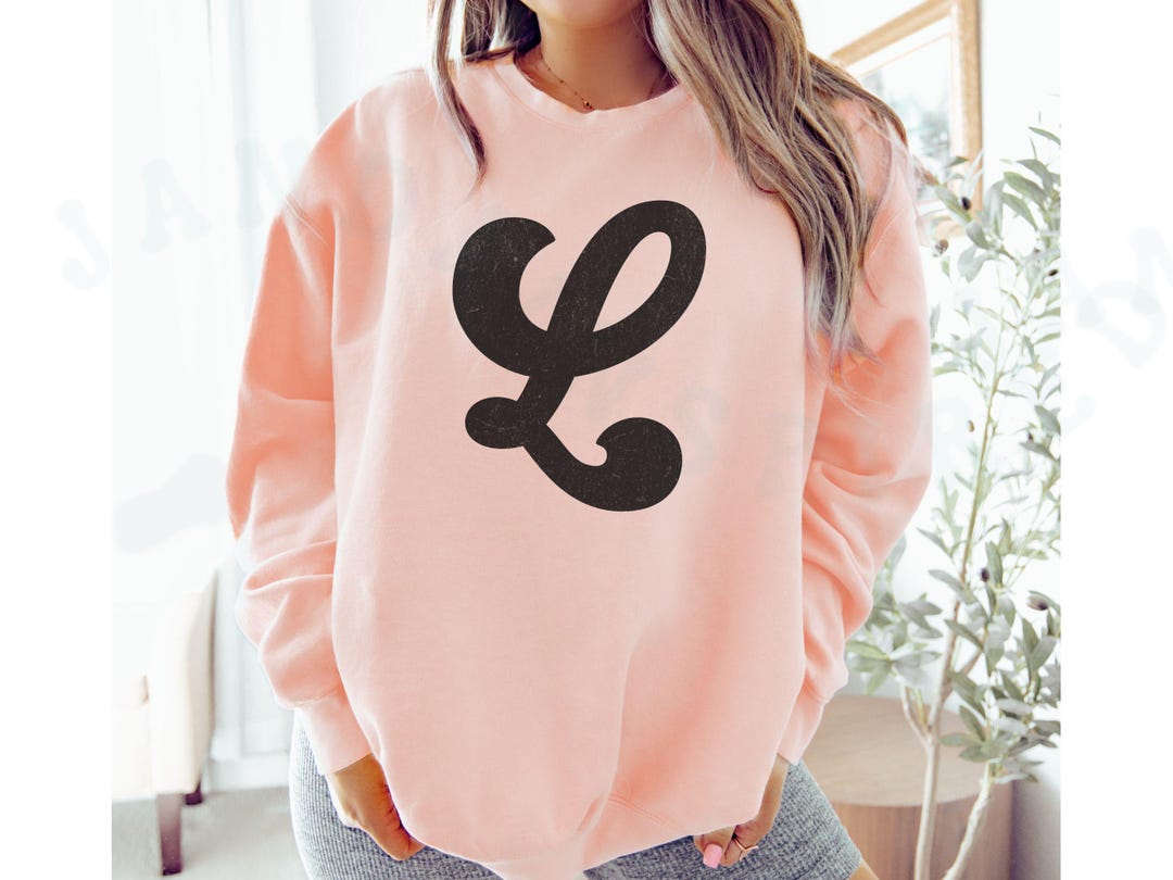 Vintage Custom Letter Sweatshirt Personalized Alphabet Monogram Comfort ...