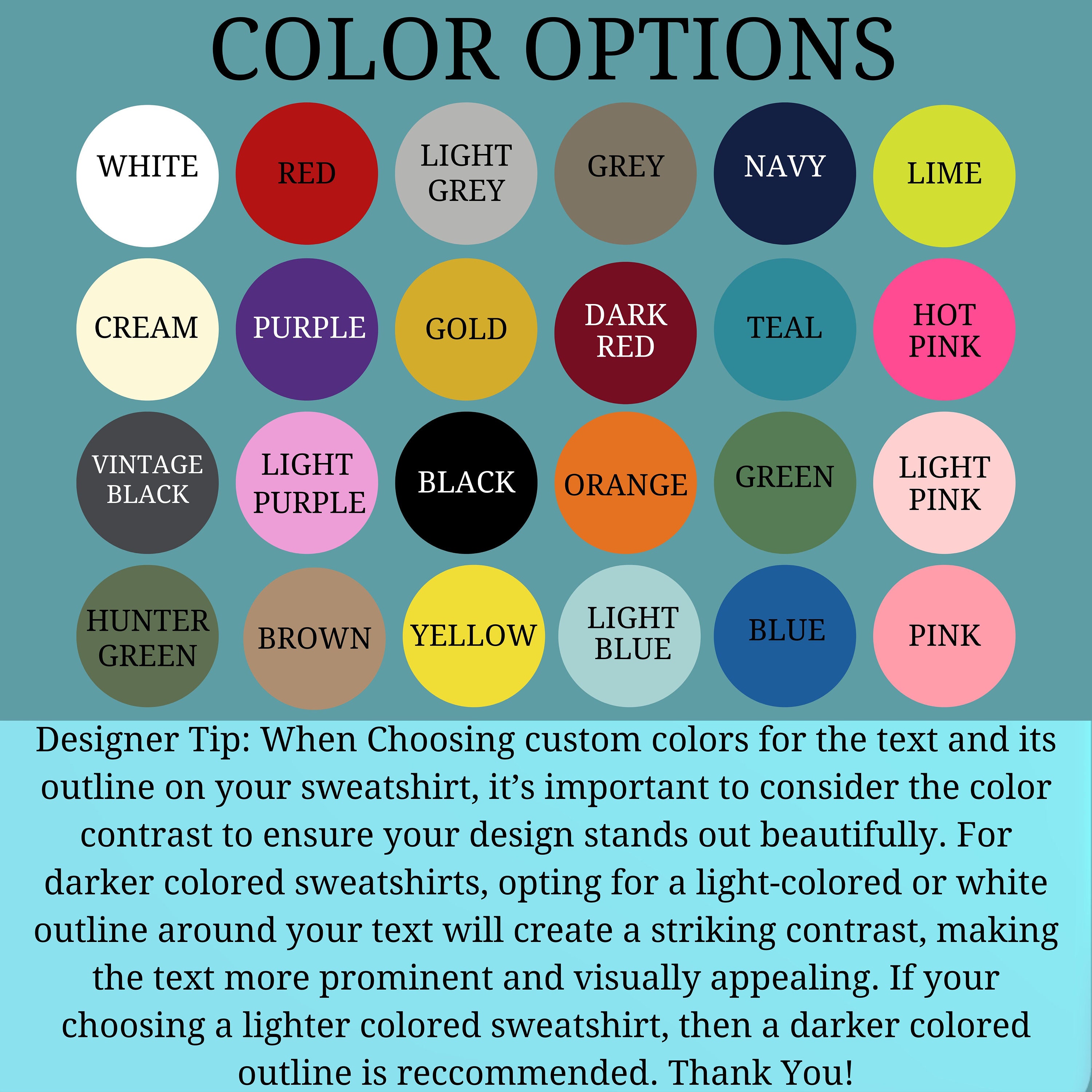 Custom Script Word Comfort Colors Sweatshirt Cursive Chic Outline Two ...