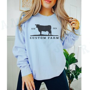 Custom Farm Agriculture Sweatshirt Comfort Colors Vintage Farming ...