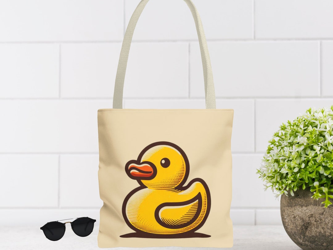 Retro Duck Tote Bag Old School Vintage Duckie Graphic Carry-all Bag ...