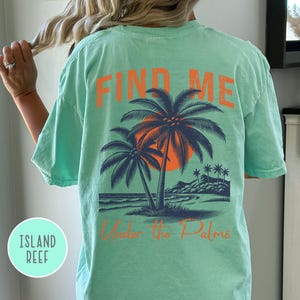 Beach Summer Tropical T-shirt Comfort Colors Back Design Beachwear ...