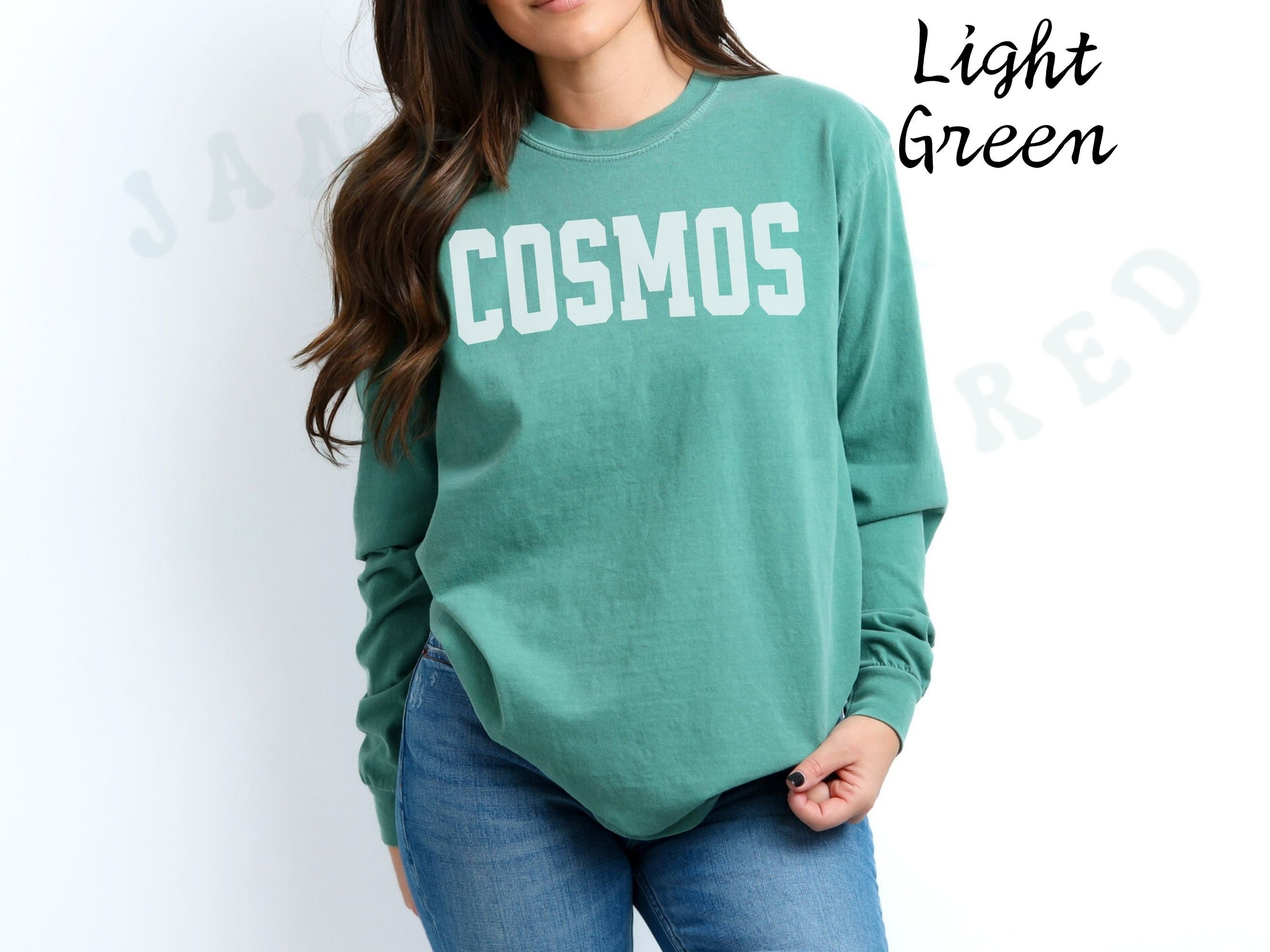 Cosmos Astronomía y cóctel Camiseta de colores cómodos de manga larga ...