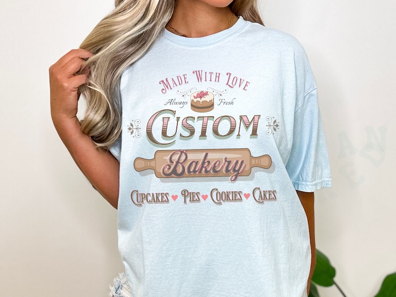 Custom Bakery T-shirt Bakers Business Food Lover Pastry Chef Shirt ...