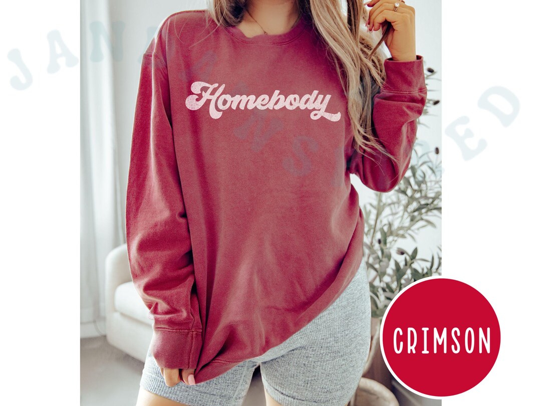 Homebody Retro Cozy Sweatshirt Comfort Colors Vintage Charm Pullover ...