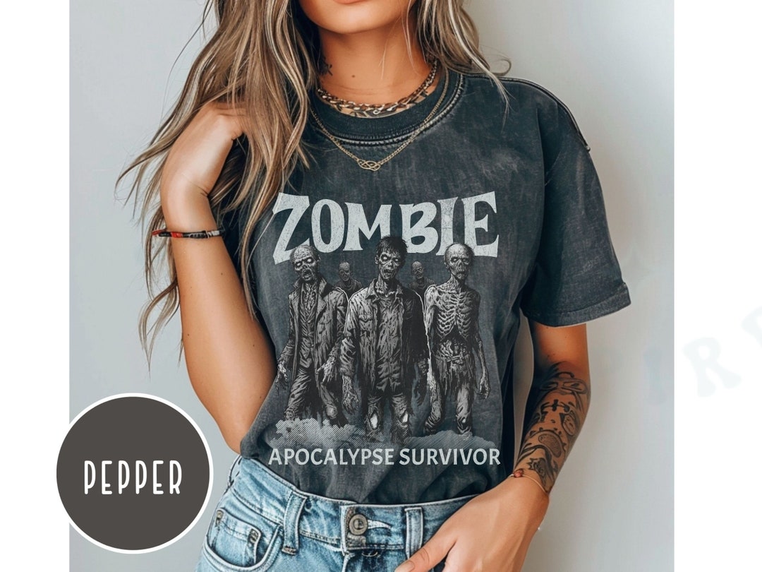 Zombie Apocalypse Survivor T-shirt Unisex Comfort Colors Halloween ...