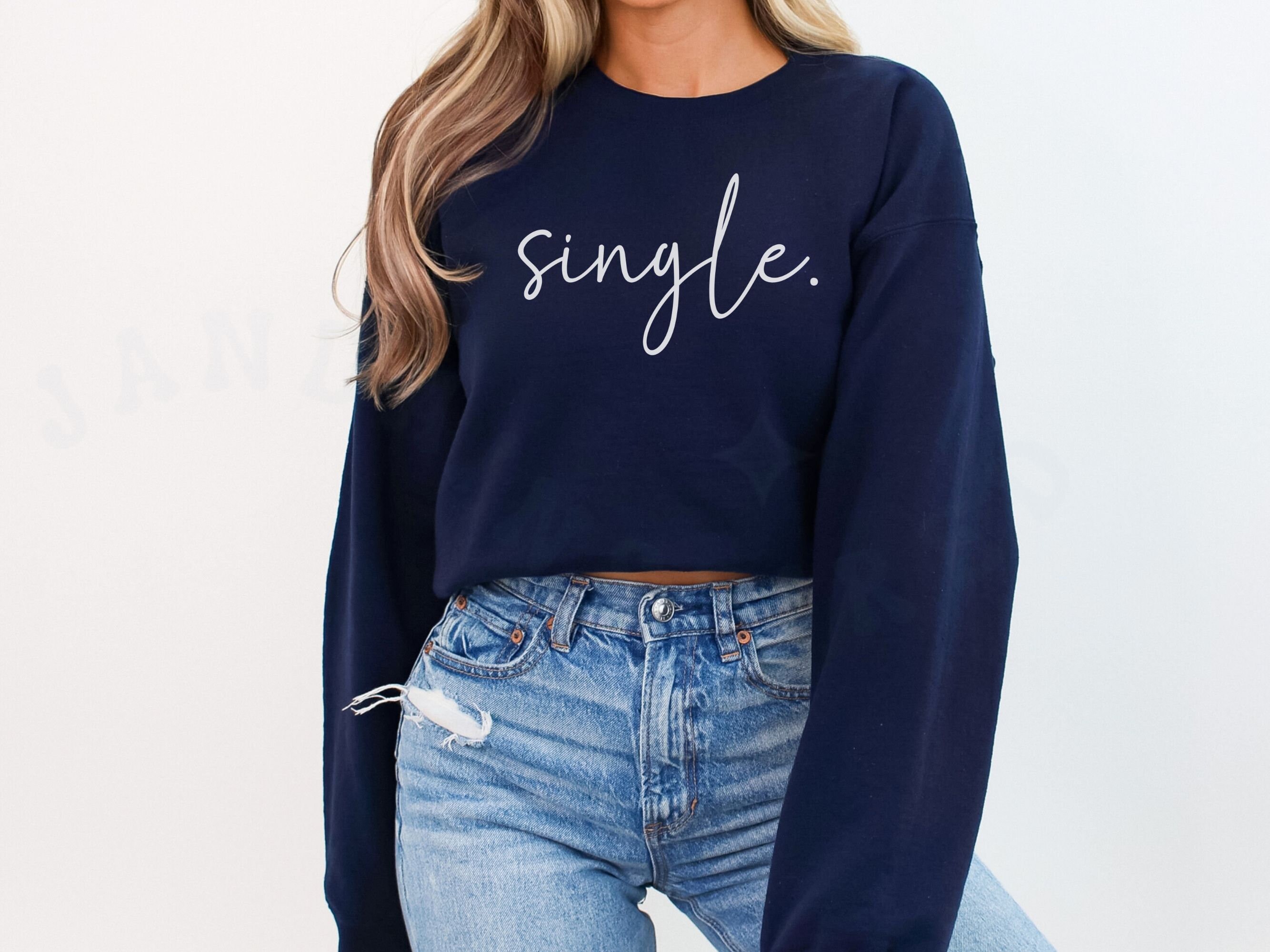 Single Status Minimalist Statement Gildan Sweatshirt Empowering ...