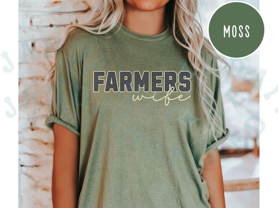 Farmers Wife Pride Comfort Colors T-shirt Casual Farm Shirt Distressed ...